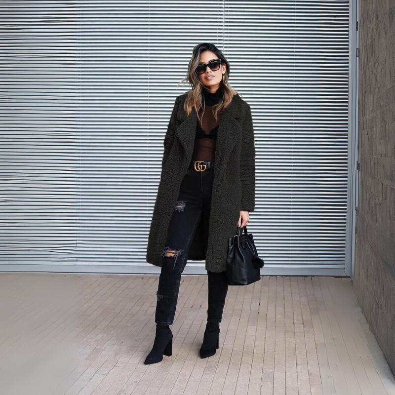 Emily | Long Fleece Winter Coat – Everly New York