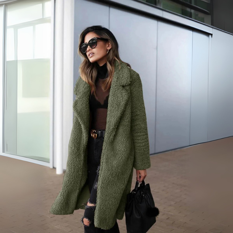 Emily | Long Fleece Winter Coat – Everly New York